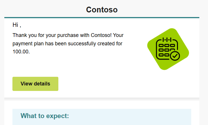How do my customers receive information about their installment plan ...